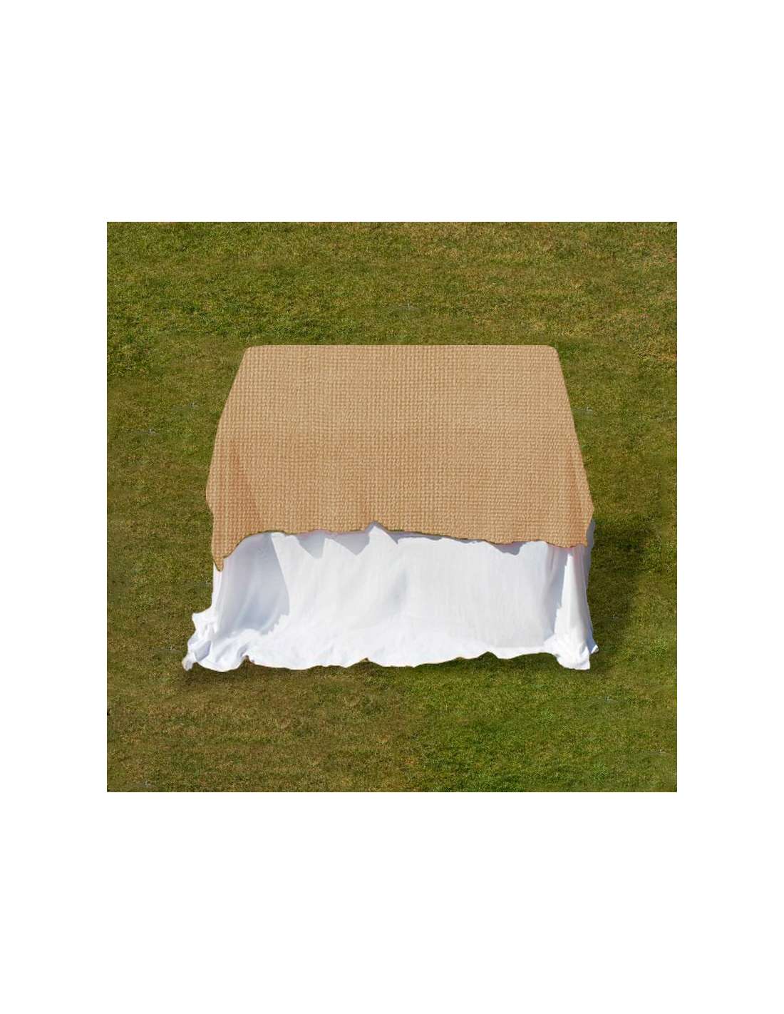 Cubremantel cuadrado tela hilo rústico